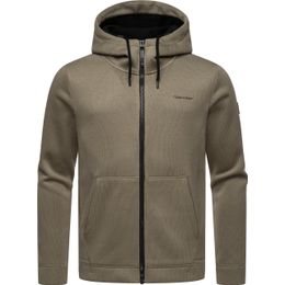 Ragwear Herren Kapuzenstrickjacke "Fabian", braun, Basic, Gr. M, Rippware, Material: 100% Polyester; Innenfutter: 100% Polyester, Strickjacken,