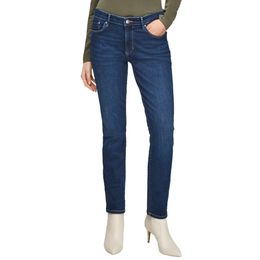 s.Oliver Damen Slim-fit-Jeans "Betsy", blau, Gr. 36, unifarben, Denim/Jeans, Obermaterial: 99% Baumwolle, 1% Elasthan, Jeans, mit Stretch