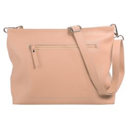 Samantha Look Damen Umh&auml;ngetasche, rosa, Leder, leicht gl&auml;nzend, unifarben, Taschen, echt Leder, Made in Italy
