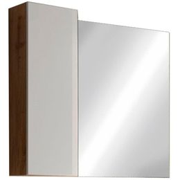 Spiegelschrank Welltime, B:92cm H:75cm T:18cm, braun, FSC-zertifizierter Holzwerkstoff, Badezimmer, Schränke, "Hamburg", Badspiegelschrank mit 1 Tür,