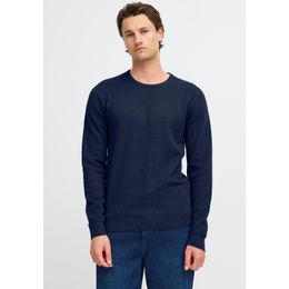 Blend Herren Rundhalspullover "BHREDHILL crewneck", blau, Gr. M, unifarben, Strick, Obermaterial: 100% Baumwolle, Pullover