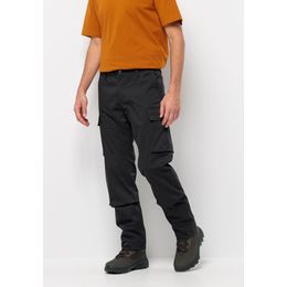 Jack Wolfskin Herren Outdoorhose "ARCTIC ROAD CARGO M", schwarz, Gr. 48, Hauptmaterial: 64% Polyester, 32% Cotton organic, 4% Elastane; Futter: 65%
