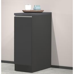 Apothekerschrank KOCHSTATION, B:30cm H:85cm T:60cm, schwarz, Küche, Schränke, "KS-Sole,Apothekerkommode", Breite/Höhe 30/85 cm, Anbau-und Unterbau