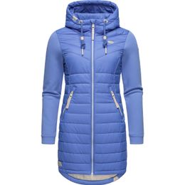 Ragwear Damen Steppmantel "Lucinda Long II", blau, Gr. L, Obermaterial: 100% Polyester, Obermaterial Ärmel: 100% Baumwolle, Innenmaterial: 100%