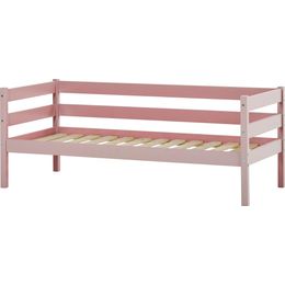 Einzelbett Hoppekids, B:76cm H:65cm L:166cm, rosa, Kiefer massiv, Betten, "ECO Comfort Kinderbett, Kiefer Massivholz, Jugendbett inkl. Rollrost",
