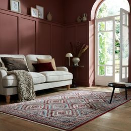 Teppich FLAIR RUGS, B:80cm H:8mm L:154cm, rot, Kunstfaser, Wohnzimmer, Teppiche, "Babylon Vintage", Traditional Teppich
