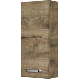 Hängeschrank SAPHIR, B:30cm H:70cm T:17cm, braun, Spanplatte, Badezimmer, Schränke, "Serie 4010 Wand-Badschrank 30 cm breit mit 1 Tür, 2
