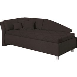 Schlafsofa Alina, B:223cm H:80cm T:112cm, braun, Struktur TMD (100% Polyester), Kinderzimmer, Sofas, "Lindsay", Bettkasten, Zierkissen-Set aus: 2