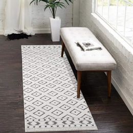 Teppich Carpet City, B:80cm H:15mm L:300cm, grau, Obermaterial: 100% Polyester, Wohnzimmer, Teppiche, "LOUNGE 9999", Kurzflor-Teppich Modern,