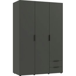 Kleiderschrank wimex, B:120cm H:185cm T:54cm, grau, Spanplatte, Schränke, "Modena", Drehtüren-Schrankprogramm