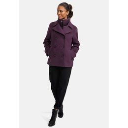 Marikoo Damen Winterjacke "Aylaraa", lila, Gr. M, Obermaterial: 90% Polyacryl, 8% Viskose, 2% Elasthan, Jacken, Elegante Designer Winterjacke
