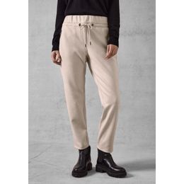 Cecil Damen Jogger Pants, beige, Gr. XL, unifarben, Stoff, 94% Polyester, 6% Elasthan, Hosen, Middle Waist