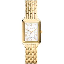 Fossil Damen Quarzuhr "RAQUEL", gold, Armbanduhren, Armbanduhr, Damenuhr, Edelstahlarmband, analog, Tag
