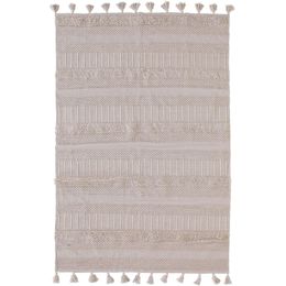 Hochflor-Teppich GUTMANN FACTORY, B:160cm H:60mm L:230cm, beige, Baumwolle, Teppiche, "Puffy 67716"