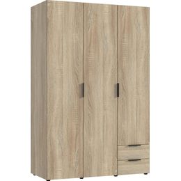 Kleiderschrank wimex, B:120cm H:185cm T:54cm, braun, Spanplatte, Schränke, "Modena", Drehtüren-Schrankprogramm