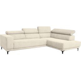 Ecksofa Alina, B:302cm H:102cm T:210cm, beige, Cord GCT (92% Polyester, 8% Nylon), Wohnzimmer, Sofas, "Hikari", wahlweise mit Sitzvorzug, in modernem