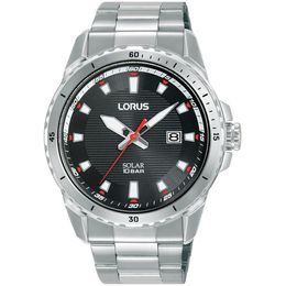 Lorus Herren Solaruhr "Sports", silber, Armbanduhren, Armbanduhr, Herrenuhr, Edelstahlarmband, analog, Tag