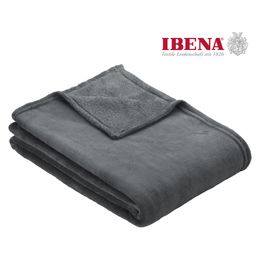 Wohndecke Ibena, B:150cm L:200cm, grau, Polyester, Wohndecken, "Uni Fleecedecke Olbia", einfarbig schick, Kuscheldecke