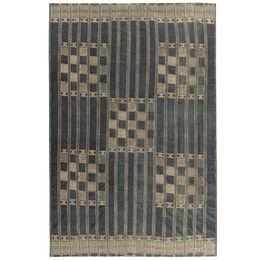 Teppich Gino Falcone, B:80cm H:5mm L:165cm, blau, Kunstfaser, Wohnzimmer, Teppiche, "Outdoor-Africa 39", Flachgewebe, In- und Outdoor geeignet,