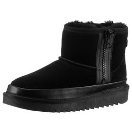 Ara Damen Winterboots "ALASKA", Gr. 36, schwarz, Lammfell, Veloursleder, unifarben, Schuhe, Schlupfboots, Snowboots mit Anziehlasche, H-Weite (sehr