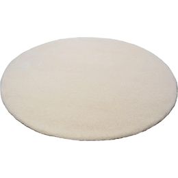 Wollteppich Theko, H:24mm Ø:150cm, beige, Wolle, Teppiche, "Maloronga Uni", echter Berber Teppich, reine Wolle, handgeknüpft