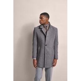 Bugatti Herren Kurzmantel, grau, Gr. 50, unifarben, 54% Kaschmir, 44% Wolle, 2% Polyamid, M&auml;ntel, aus einer Kaschmir-Wollqualit&auml;t