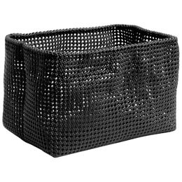 M&ouml;ve Aufbewahrungskorb M&Ouml;VE, B:16,6cm H:18cm T:28cm, schwarz, Kunststoff, Metall, Aufbewahrungsboxen, "TUBE klein", aus Kunststoff
