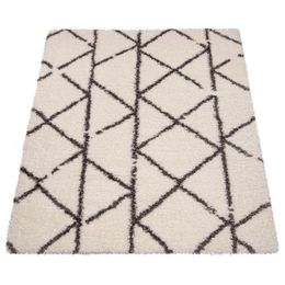 Hochflor-Teppich Paco Home, B:80cm H:44mm L:150cm, beige, Polyester, Teppiche, "Maghreb 78", modernes Design, weich und flauschig