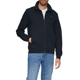s.Oliver Herren Sweatshirt, blau, Gr. L, unifarben, Sweatware, Obermaterial: 70% Baumwolle, 30% Polyester, Sweatshirts, mit Logo Stickerei