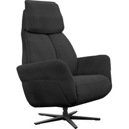 Relaxsessel Alina, B:84cm H:117cm T:90cm, schwarz, Struktur fein XBO (100% Polyester), Wohnzimmer, Sessel, "Thimo", in Gr&ouml;&szlig;e L, Liegefl&auml;che 185cm,