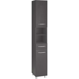 Hochschrank Welltime, B:30cm H:185cm T:35cm, grau, Badezimmer, Schränke, "Portofino"