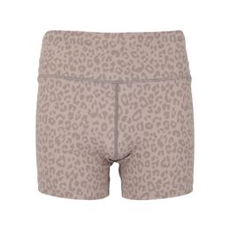 Endurance Jungen Lauftights "Konwich Jr.", beige, Gr. 164, 77% Polyester, 23% Elasthan, Hosen, mit angesagtem Leopardenmuster
