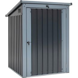 M&uuml;lltonnenbox WESTMANN, B:104cm H:134cm T:101cm, grau, Stahl, Aufbewahrungsboxen, "ISBS-T1D", f&uuml;r 1x240 l, BxTxH: 104x101x134 cm
