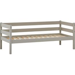 Einzelbett Hoppekids, B:76cm H:65cm L:166cm, grau, Kiefer massiv, Betten, "ECO Comfort Kinderbett, Kiefer Massivholz, Jugendbett inkl. Rollrost",