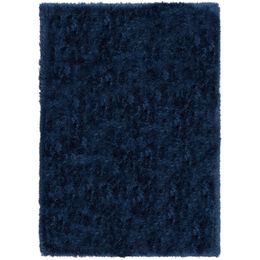 Hochflor-Teppich FLAIR RUGS, B:160cm H:70mm L:230cm, blau, Kunstfaser, Teppiche, "Pearl"