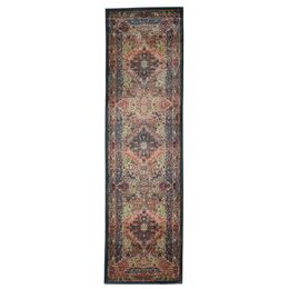 Teppich Theko, B:80cm H:10mm L:300cm, bunt, Polypropylen, Wohnzimmer, Teppiche, "Gabiro 190", Kurzflor, Orient-Optik, auch als L&auml;ufer erh&auml;ltlich