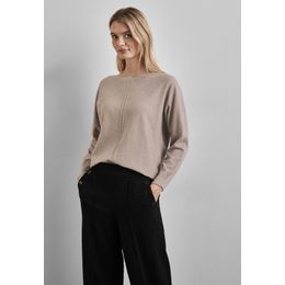 Street One Damen Strickpullover, beige, Gr. 34, unifarben, Stoff, 30% Polyester, 29% Polyacryl, 21% Viskose, 20% Nylon, Pullover, mit