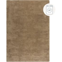 Hochflor-Teppich FLAIR RUGS, B:160cm H:30mm L:230cm, beige, Kunstfaser, Teppiche, "Faroe Wool Look", Waschbarer Teppich aus Kunstpelz in