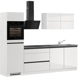 K&uuml;chenzeile IMPULS K&Uuml;CHEN, B:280cm H:207,6cm T:60cm, grau, Komplettk&uuml;chen-Sets, ""Hamburg", Ausrichtung w&auml;hlbar, Schubk&auml;sten mit Soft-Close",