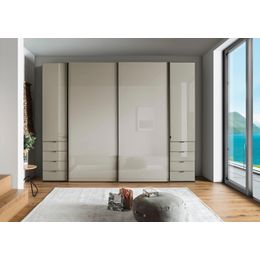 Dreh-/Schwebet&uuml;renschrank Wiemann, B:298,3cm H:217cm T:67cm, grau, Floatglas, Holzwerkstoff, Schr&auml;nke, "Nizza", mit Glasfront