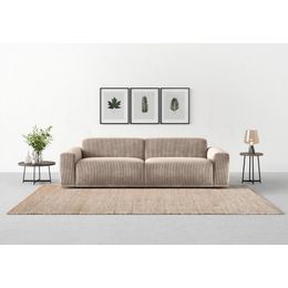 Big-Sofa Trendmanufaktur, B:254cm H:72cm T:107cm, beige, 88% Polyester, 12% Polyacrl, Sofas, "Braga, mit hochwertigem Kaltschaum, Megasofa, in Cord