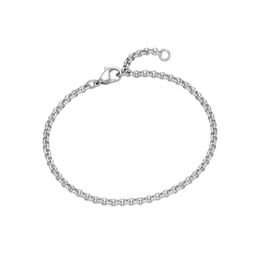Firetti Damen Edelstahlarmband "Schmuck Geschenk Erbskettengliederung, 2,4 mm breit", 20, Edelstahl, silber, Edelstahl, Armb&auml;nder, Made in Germany