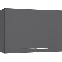 H&auml;ngeschrank Optifit, B:100cm H:70,4cm T:34,6cm, schwarz, Spanplatte, K&uuml;che, Schr&auml;nke, "Lilly", Breite 100 cm, 2 T&uuml;ren, 4 Einlegeb&ouml;den