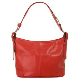 Samantha Look Damen Umhängetasche, rot, Leder, vintage, Taschen, echt Leder, Made in Italy