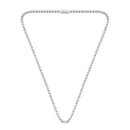 BOSS Herren Kette ohne Anhänger "Schmuck Edelstahl Halsschmuck Panzerkette CHAIN FOR HIM", Edelstahl, L: 58 B: 4,2mm, silber, Edelstahl, B:4,2mm,