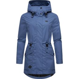 Ragwear Damen Parka "Alysa", blau, Gr. M, Obermaterial: 100% Polyester; Innenfutter: 100% Polyester, Jacken, stylische Damen &Uuml;bergangsjacke mit