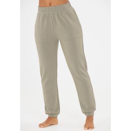 ENDURANCE ATHLECIA ATHLECIA Damen Sweathose "Elaina", grau, Gr. 34, unifarben, 51% Polyester, 44% Modal, 5% Elasthan, Hosen, mit toller Atmungsaktivität