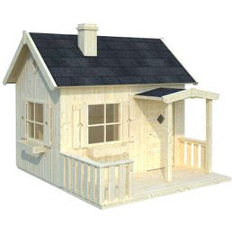 Palmako Jungen Spielhaus "Otto 3,6 m²", beige, Holzwerkstoff, B:267cm H:219cm T:272cm, Spielhäuser, mit Terrasse