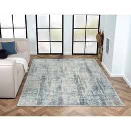 Teppich, B:200cm H:8mm L:290cm, blau, MyFlair M&Ouml;BEL & ACCESSOIRES, Polyester, Wohnzimmer, Teppiche, "My Look 2", Kurzflor, Ethno-Design, besonders