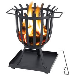 Feuerkorb Tepro, B:36cm H:45cm L:36cm, schwarz, Stahl, Feuerk&ouml;rbe, "Brentwood", &Oslash;xH: 36x45 cm